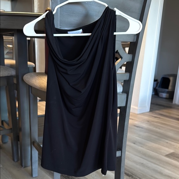 Calvin Klein | Tops | Calvin Klein Elegant Black Draped Top | Poshmark